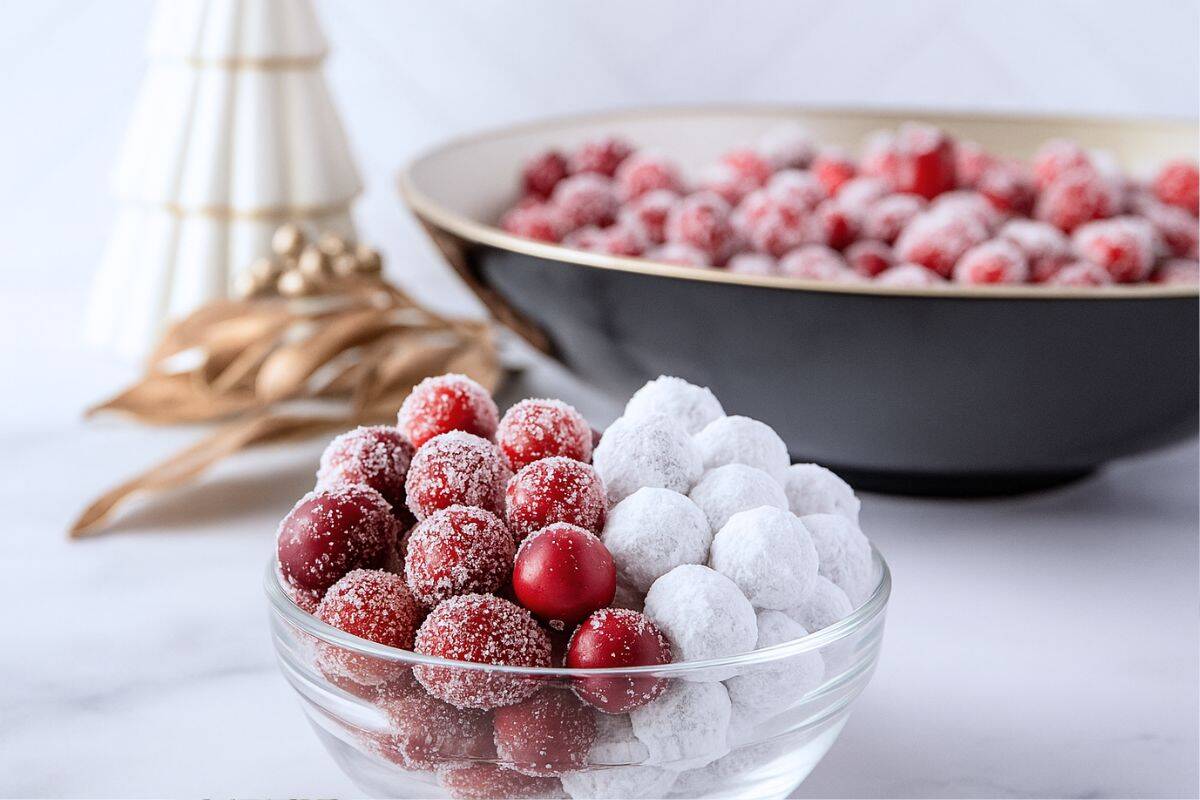 Sugared Cranberries Two Ways: Classic & Viral Candied